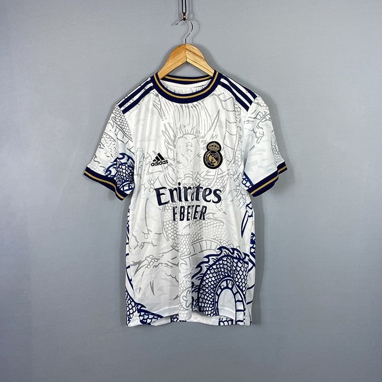 Real Madrid Dragon White Home Jersey 2022-23 - Official Adidas Product