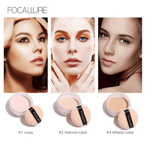 FOCALLURE Face Waterproof Loose Powder Skin Finish Powder